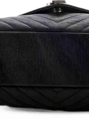 Saint Laurent Classic Monogram College Bag Matelasse Chevron Leather Large Shoulder Bag