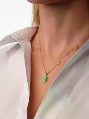 U LOS ANGELES U Solo Turquoise And Diamond Necklace
