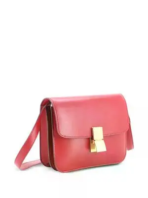 Celine Classic Box Bag Smooth Leather Teen Shoulder Bag - Red