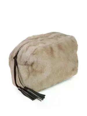 P.a.r.o.s.h Faux-fur Pouch - Neutrals