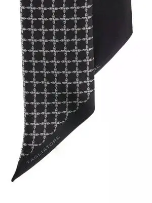 Tagliatore Geometric-print Pointed-tip Silk Scarf