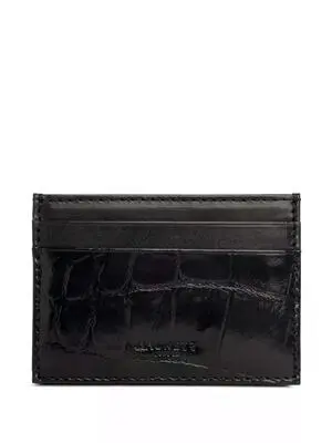 HACKETT LONDON Croc-effect Leather Card Holder - Black