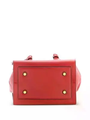 Celine Tie Knot Smooth Leather Mini Tote Bag - Red