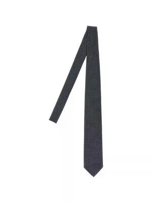 Brioni Micro-geometric Jacquard Tie - Blue