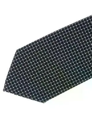 Brioni Micro-geometric Jacquard Tie - Blue