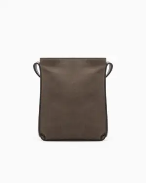 Giorgio Armani Canvas And Leather Crossbody Bag