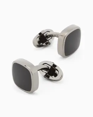 Giorgio Armani Sterling Silver Square Cufflinks