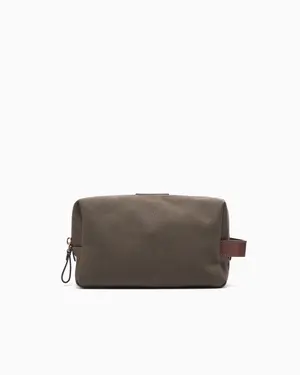 Giorgio Armani Canvas And Leather Washbag