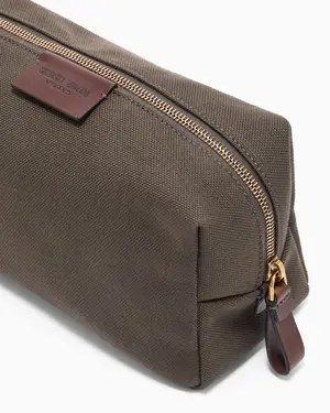 Giorgio Armani Canvas And Leather Washbag