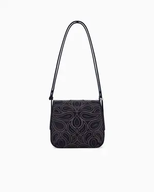 Giorgio Armani La Prima Leather And Suede Small Shoulder Bag