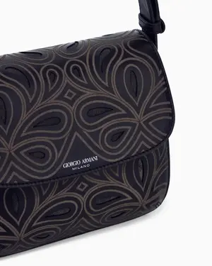 Giorgio Armani La Prima Leather And Suede Small Shoulder Bag