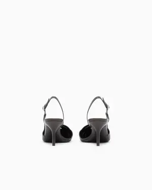 Giorgio Armani Leather Slingback Sandals