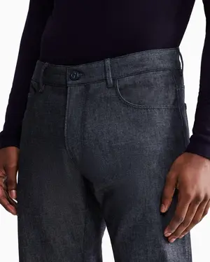 Giorgio Armani Regular Fit 5-pocket Pants In Stretch Cashmere-blend Denim