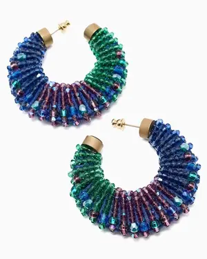 Giorgio Armani Hoop Earrings With Swarovski Crystals
