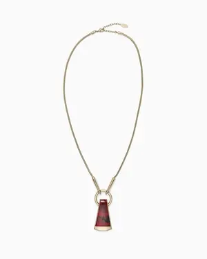 Giorgio Armani Necklace With Metal Pendant - Red