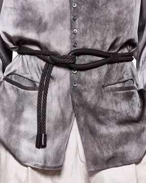 Giorgio Armani Cord Belt With Leather Details