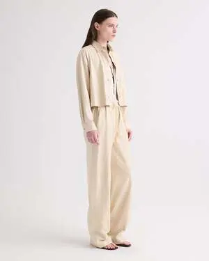 TWP Leather Lp Pant - Creme Brulee