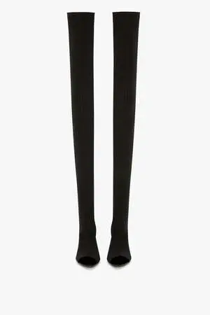 Victoria Beckham Harlow Peep Toe Stretch Jersey Boot