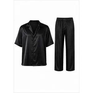 HUSTLE Black Is New Orange Satin-set