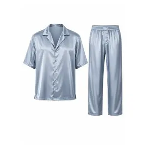 HUSTLE Pearl Grey Satin-set