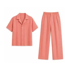 HUSTLE Coral Linen-set