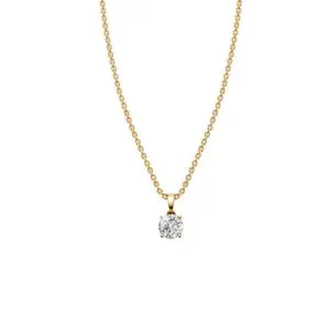 AYA FINE JEWELRY Priscilla Round Cut Lab Grown Diamond Igi Certified Solitaire Pendant In Gold - Yellow