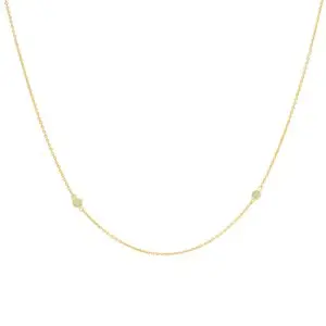 LAVANI JEWELS Leo Goldplated Birthstone Chain - White/gold