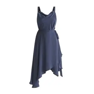 PAISIE Cowl Neck Asymmetric Dress