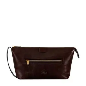 TIME RESISTANCE Leather Cosmetic Bag Dopp Kit Ragtime
