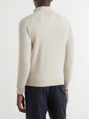 Fedeli Kyoto Ribbed Cashmere Polo Shirt