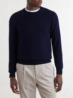 Fedeli Argentina Baby Cashmere Sweater - Blue