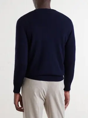 Fedeli Argentina Baby Cashmere Sweater - Blue
