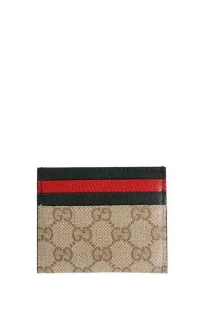 Gucci Card Holder With Multicolor Slots - Beige