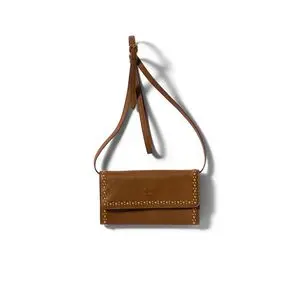 Miu Miu Leather Wallet With Shoulder Strap - Brandy