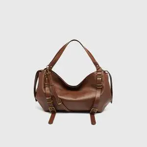 DIESEL® D-one Treated Leather Handbag - Brown