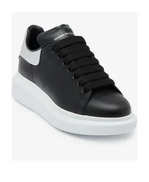 Alexander McQueen Oversized Lace-up Sneakers - Black/silver