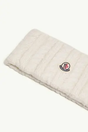 Moncler Cable Knit Alpaca Blend Headband