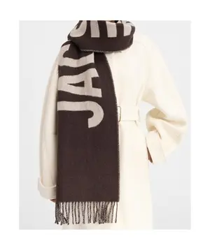 Jacquemus Logo Detailed Fringed Edge Scarf
