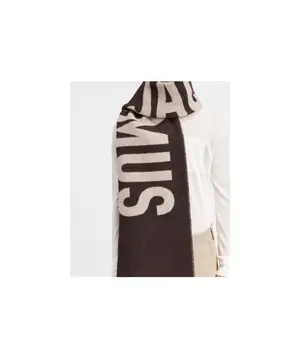 Jacquemus Logo Detailed Fringed Edge Scarf