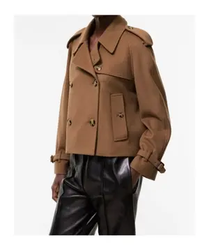 Burberry Cropped Cashmere Mayfair Trench Jacket