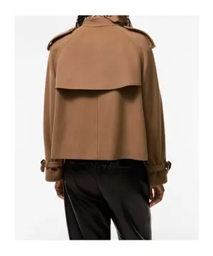 Burberry Cropped Cashmere Mayfair Trench Jacket