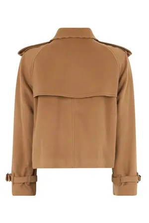 Burberry Cropped Cashmere Mayfair Trench Jacket