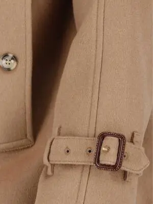 Burberry Cropped Cashmere Mayfair Trench Jacket