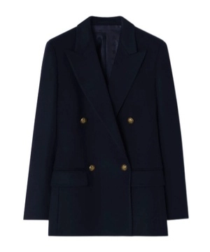 Burberry Cashmere Tailored Jacket - Navy