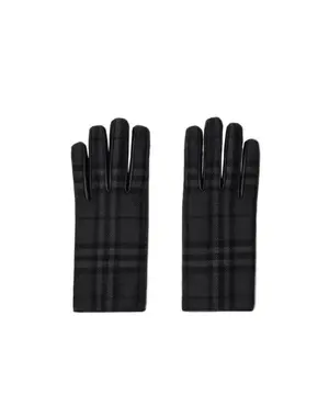 Burberry Check Wool Gloves - Iron-gray