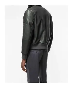 Burberry Leather Bloomsbury Bomber Jacket