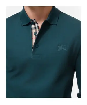 Burberry Long-sleeve Cotton Polo Shirt