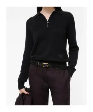 Burberry Cashmere Polo Shirt - Black