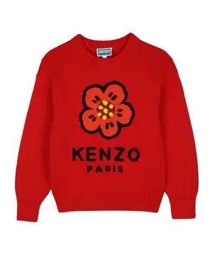 Kenzo Boke Flower Intarsia Knit Sweater