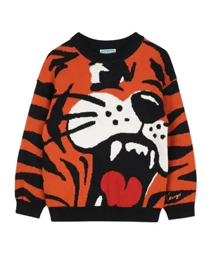 Kenzo Tiger Intarsia-knit Sweater - Black